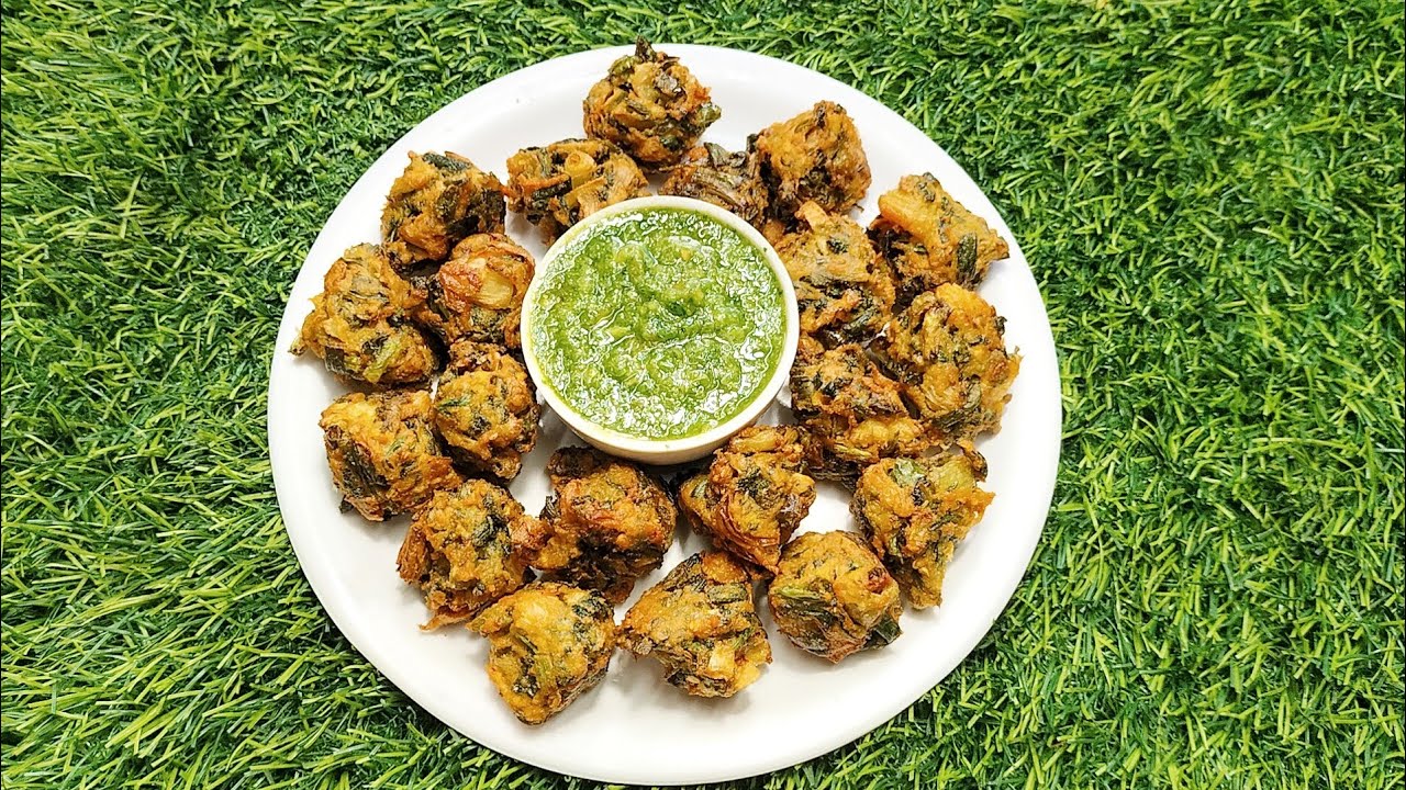 हरे प्याज के पकौड़े | Spring Onion Pakode | प्याज के पत्ते की पकोड़ी ...