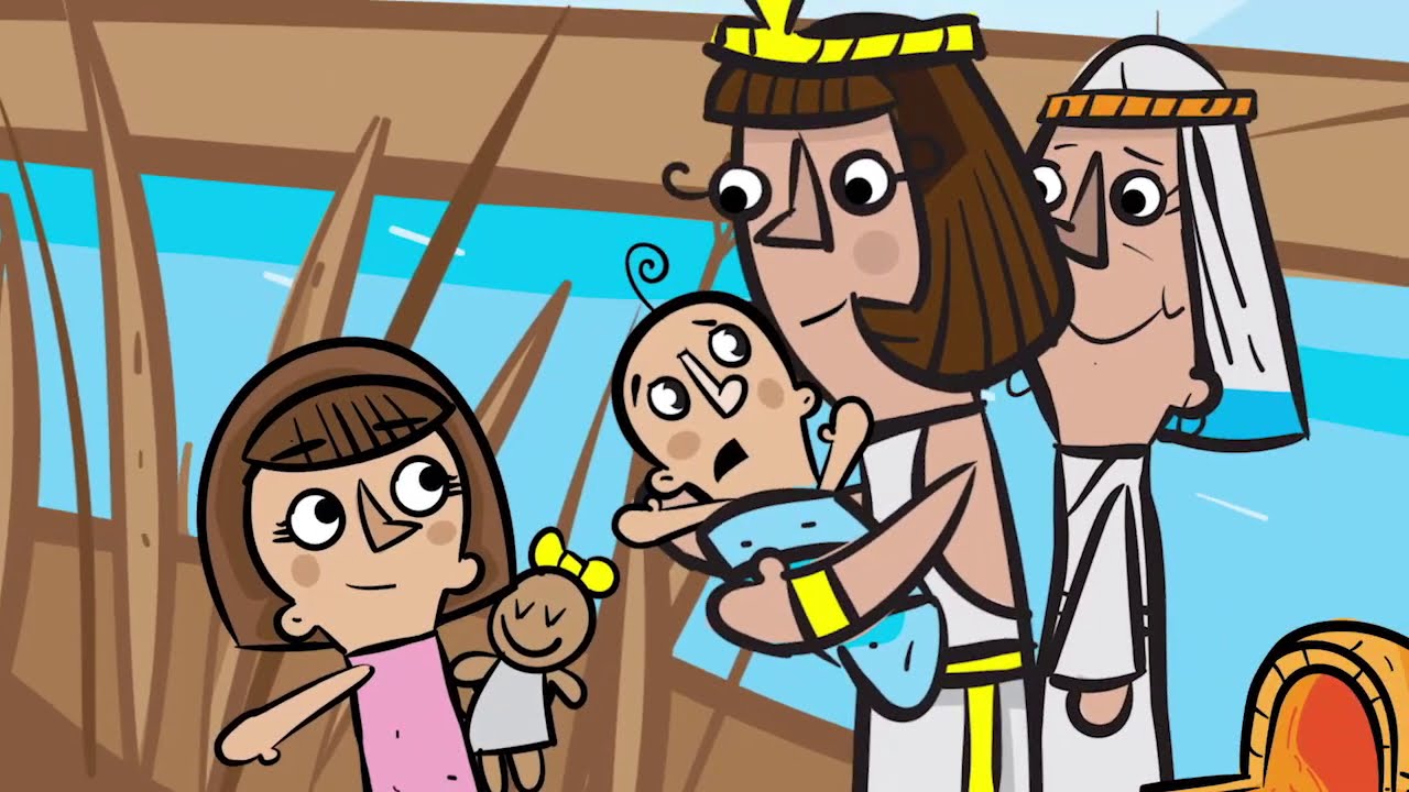Kinderbibel: Mose im Schilfkorb - YouTube