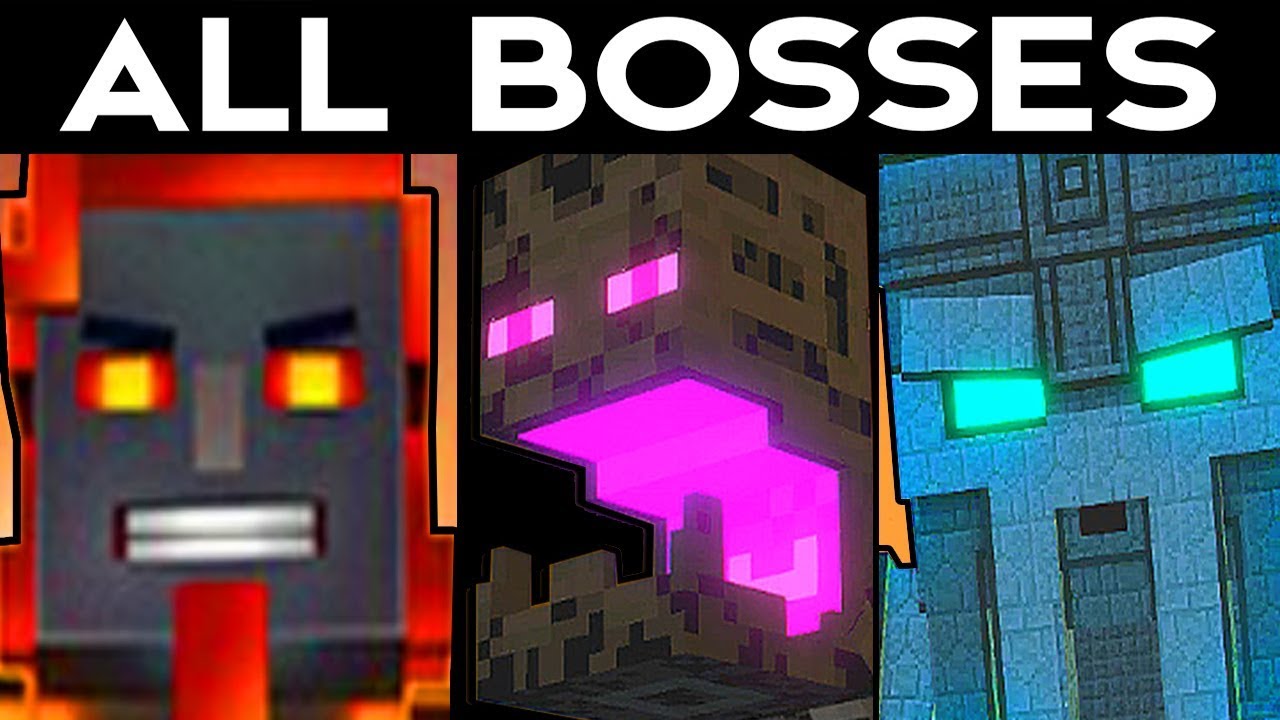 Minecraft Story Mode SEASON 2 - ALL BOSSES / ALL BOSS BATTLES - YouTube