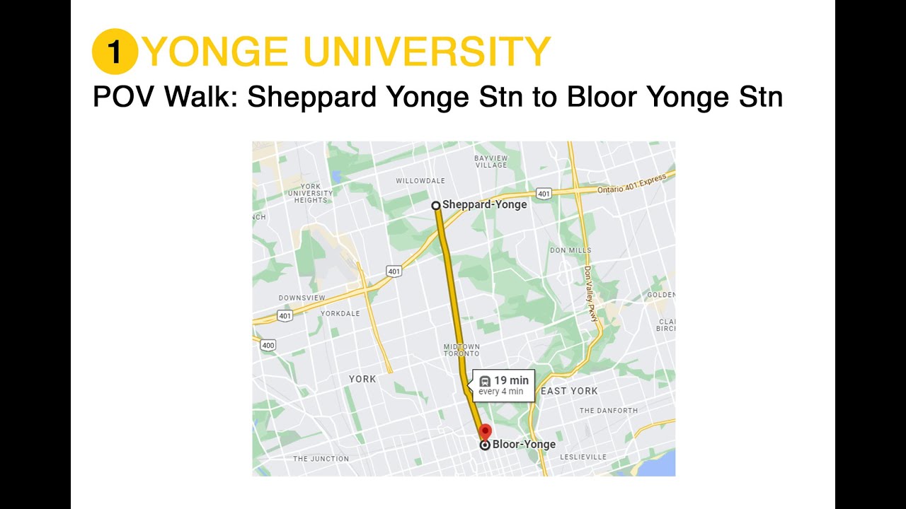 TTC POV Walk: Sheppard Yonge Station to Bloor Yonge Station (4K) - YouTube