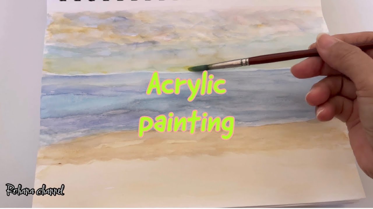 Acrylic painting on paper 🖌️ - YouTube
