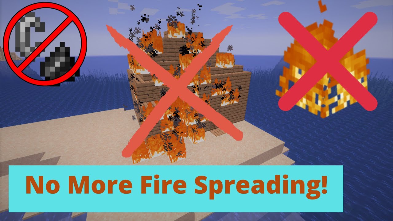 How to make fire NON-SPREADABLE in Minecraft!! (1.16) - YouTube