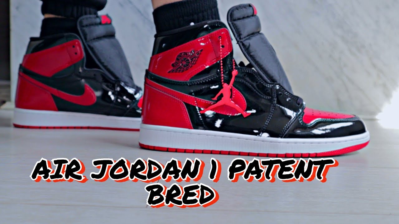 AIR JORDAN 1 PATENT BRED REVIEW | 360 VIEW! MARKET PRICE - YouTube