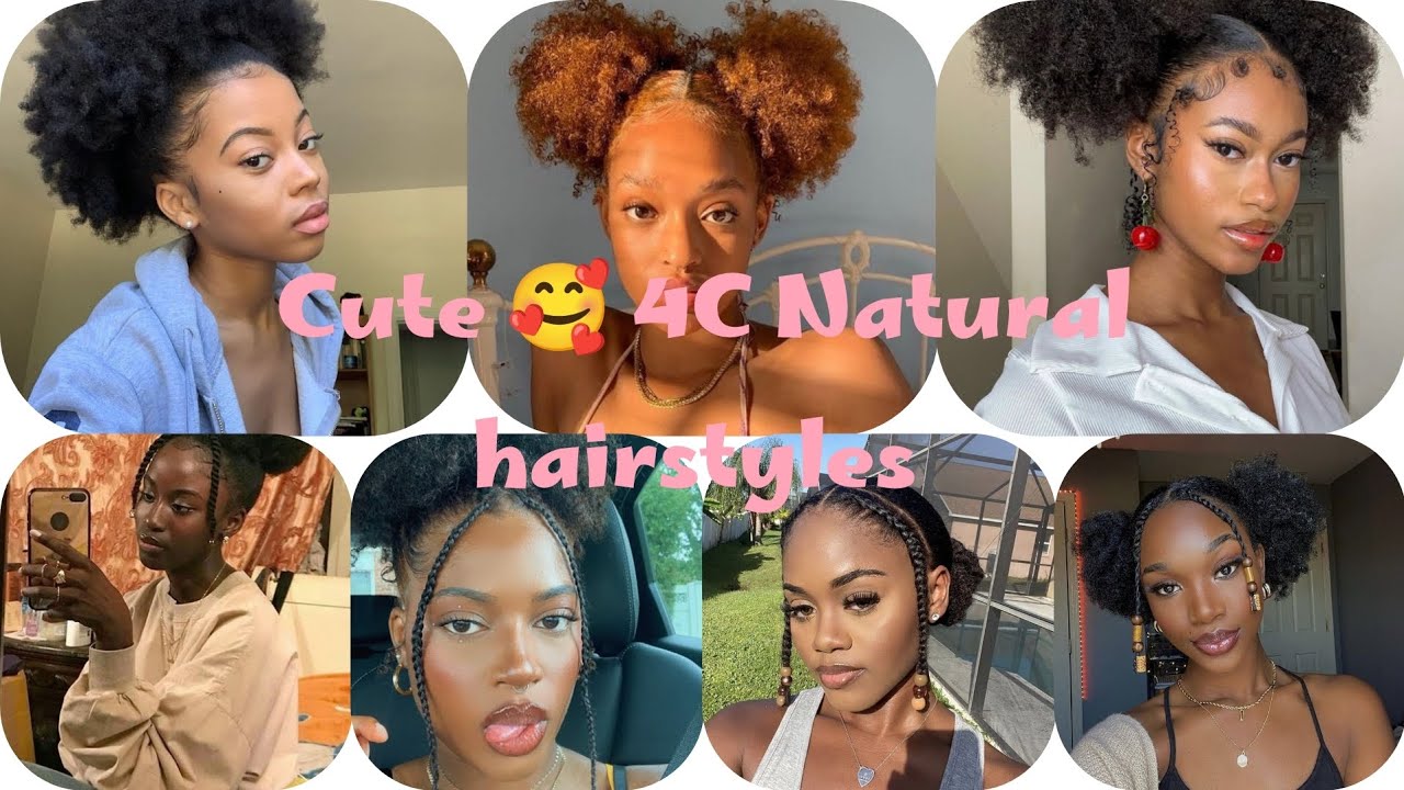 Elegant Trendy 4C hairstyles 💕|compilation 🔥|Tutorial 😊 - YouTube