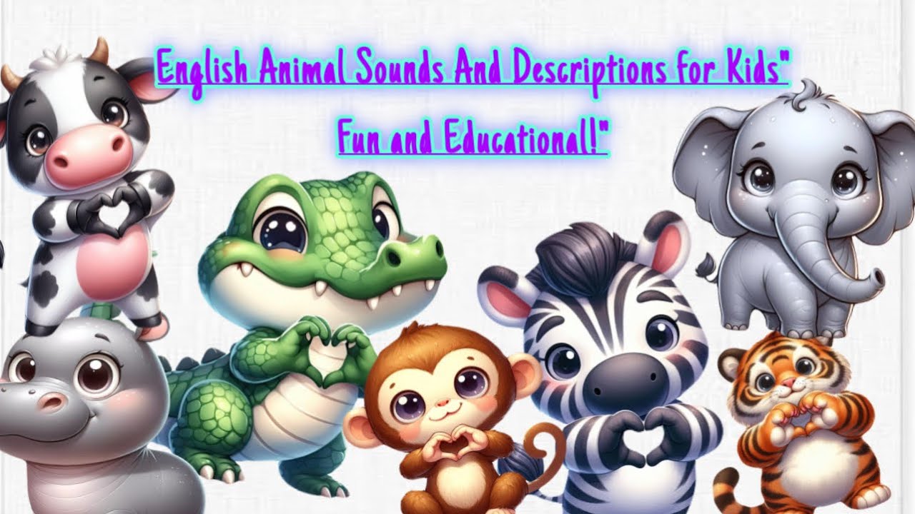 English Animal Sounds And Descriptions for Kids - Fun and Educational ...