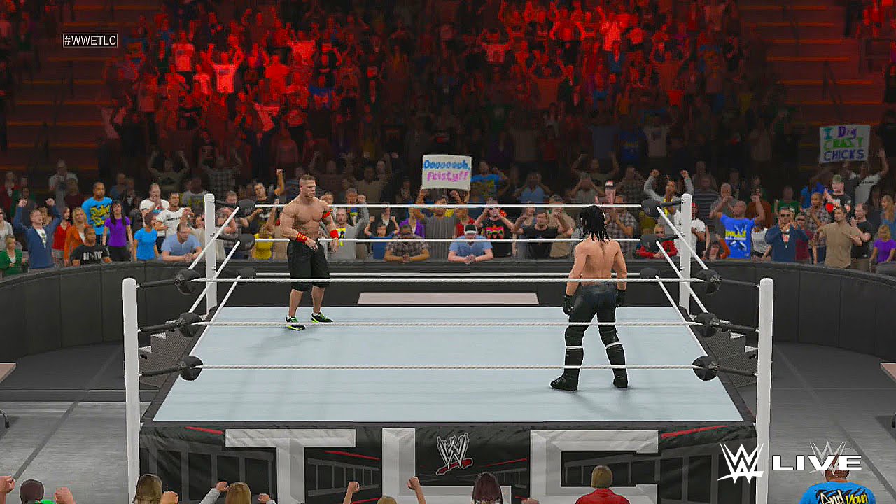 WWE TLC 2014 - John Cena vs Seth Rolllins Table Full Match!! - YouTube