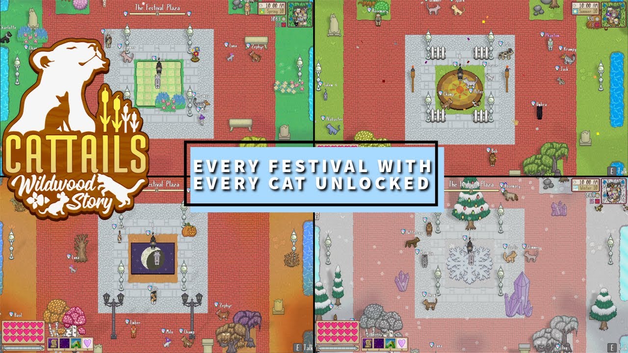 Cattails: Wildwood Story - All Festivals with All Cats Unlocked - YouTube