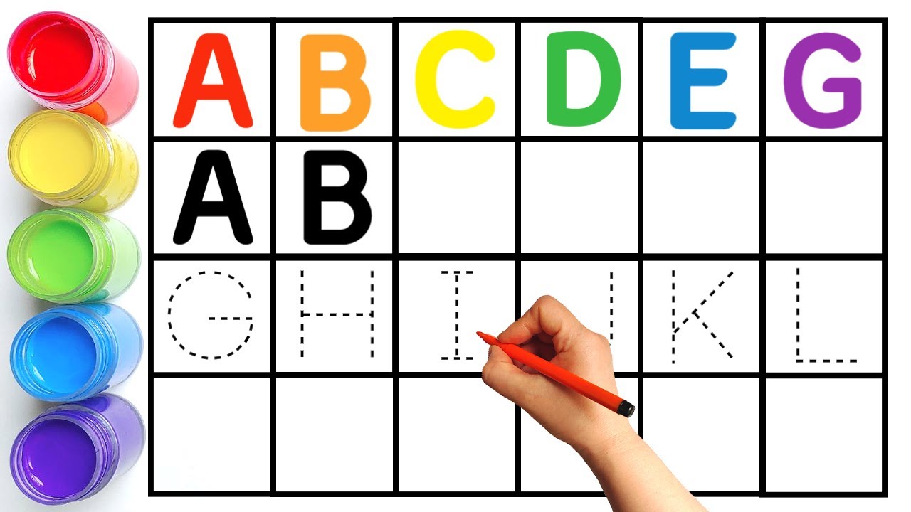 Alphabet, ABC song, ABCD, A to Z, Kids rhymes, collection for writing ...