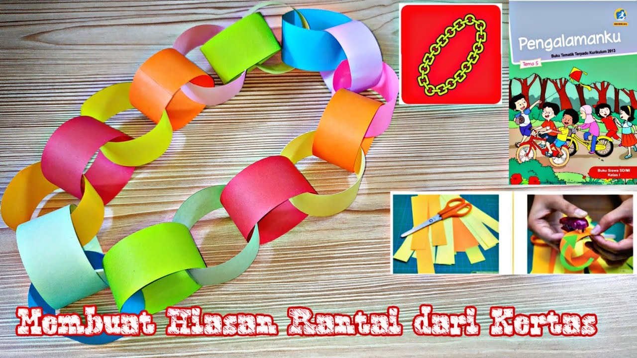 Cara Membuat Rantai dari Kertas Origami | Rantai Pancasila dari Kertas ...