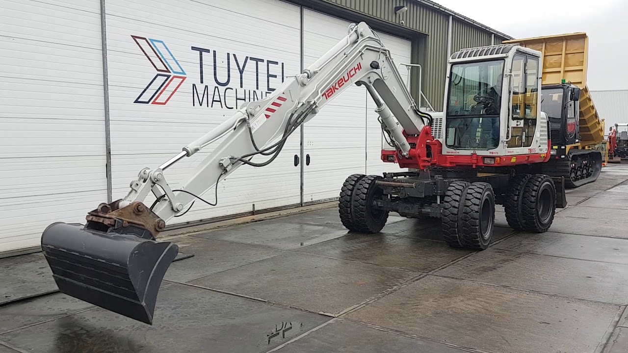 Takeuchi tb175w graafkraan te koop mobiele kraan wheeled excavator ...