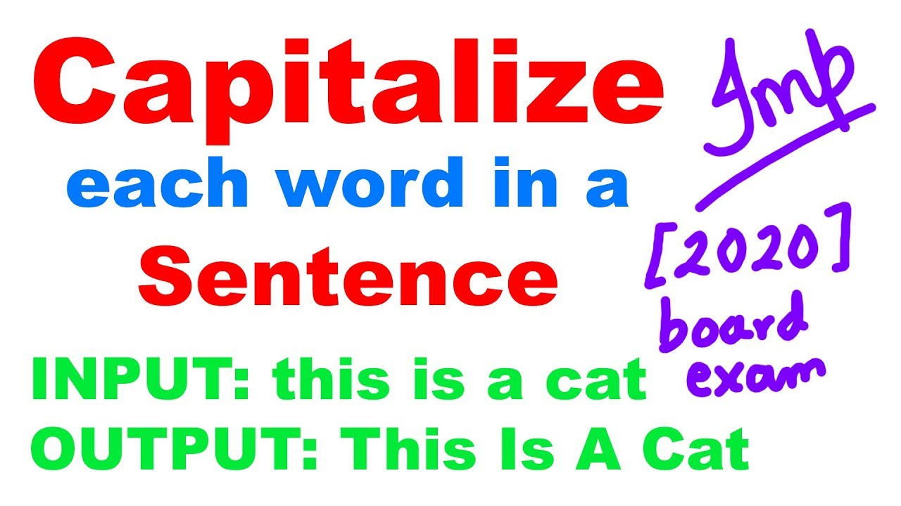Capitalize Each Word In A String Important Program ICSE ISC 2020 capitalize-each-word-in-a-string-important-program-icse-isc-2020