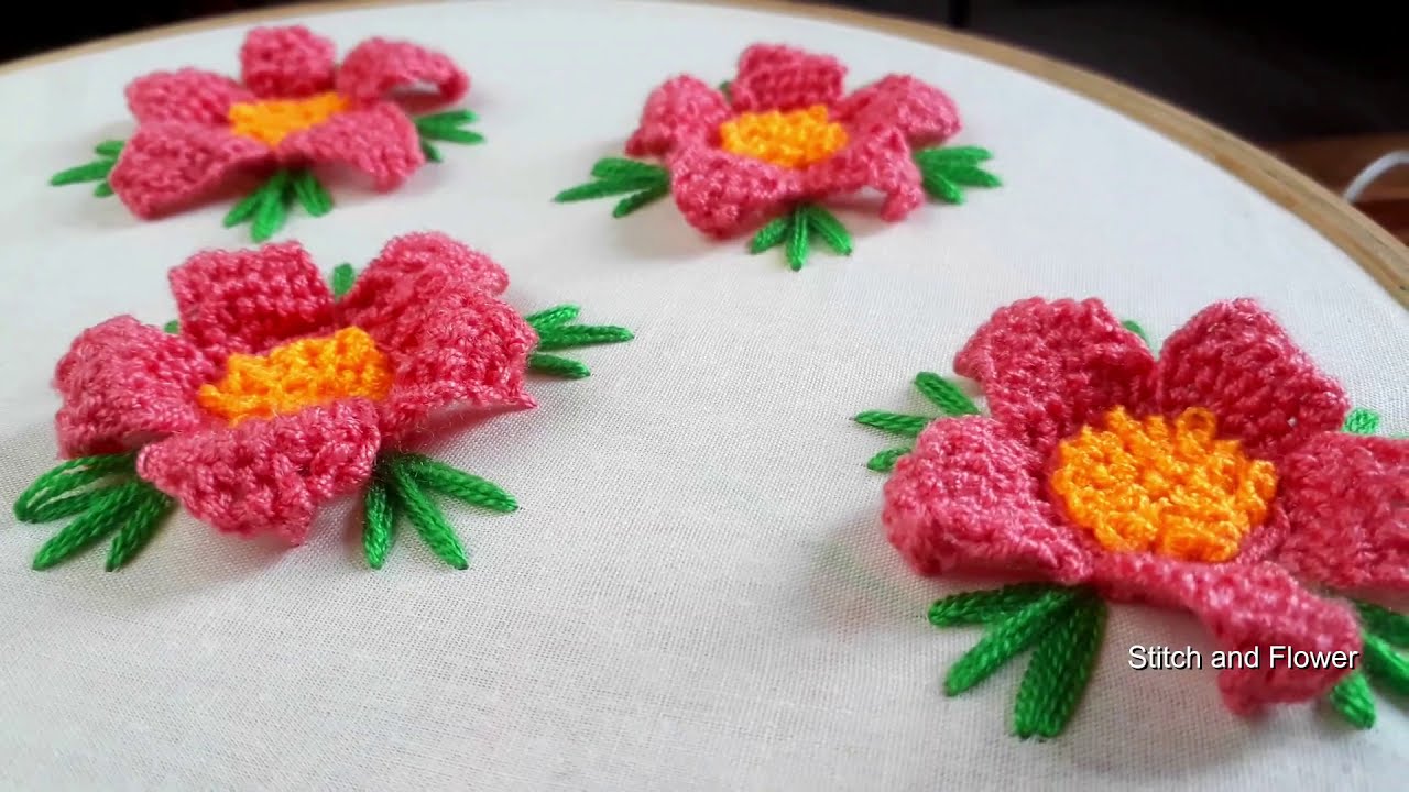 Beautiful 3D flower design for dress. Beautiful all over dress design ...