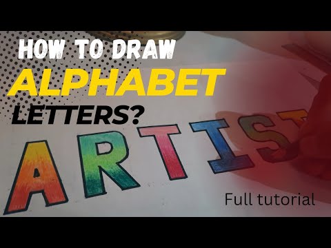 How to draw alphabet letters | Full Tutorial #alphabet #drawing # ...