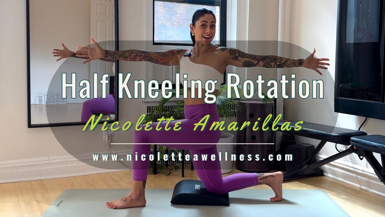 Shoulder & Thoracic Mobility - 1/2 Kneeling Rotation | Nicolette ...