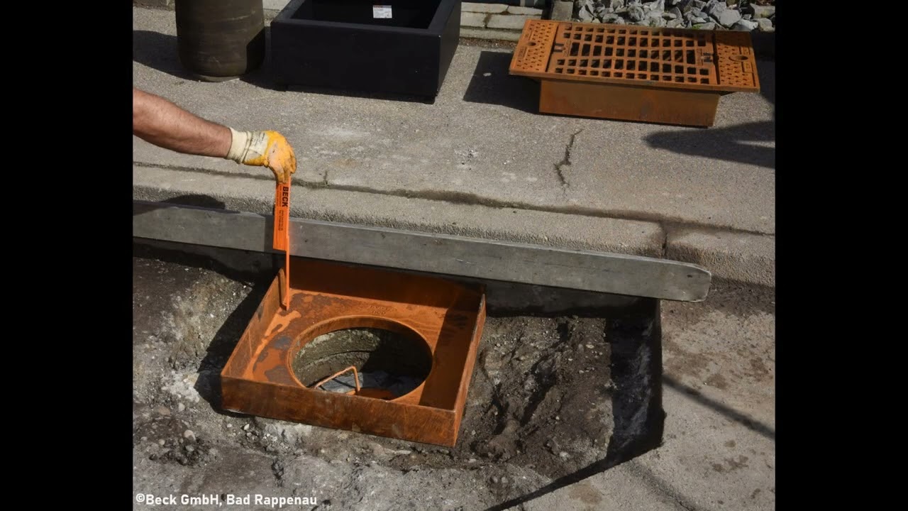 Einbau mit ACO Multitop System Bituplan 500x500 - YouTube