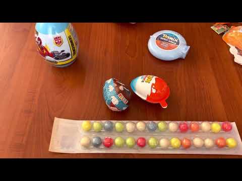 Mavi sürpriz yumurtalar açtık kinder joy transformes yumurta ozmo yumurta kafalar toybox şerit sakız