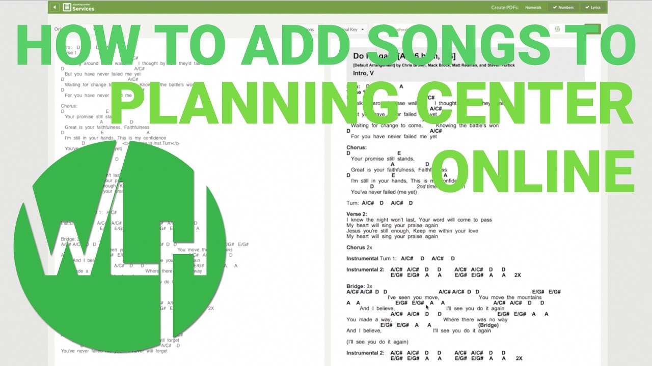 How we "Properly" Added Songs to Planning Center in 2016 - YouTube