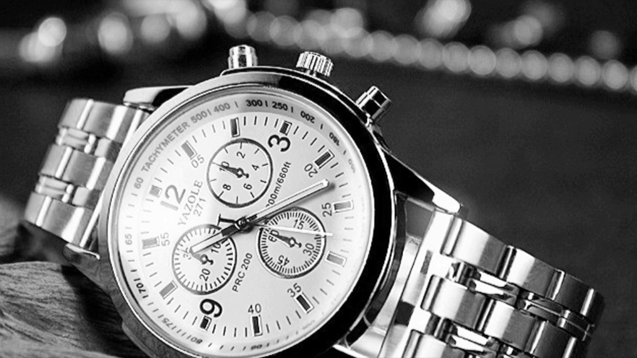 PhShop - YAZOLE 271- Business Men's Stainless Steel Strap Quartz - YouTube