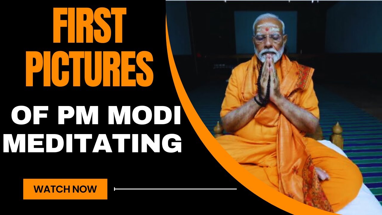 PM Modi Meditating | First Pictures | At Vivekananda memorial in ...