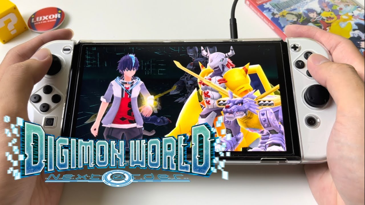 Digimon World : Next Order Nintendo Switch OLED Handheld Gameplay - YouTube