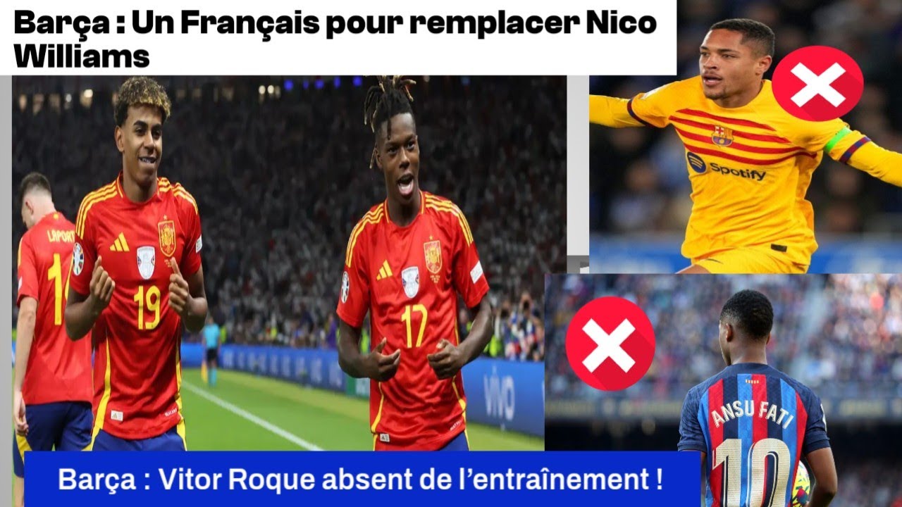 BARÇA UN FRANÇAIS POUR REMPLACER NICO WILLIAM---- VITOR ROQUE ABSENT A ...