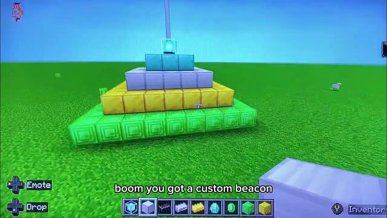 How to activate a fully powered beacon in Minecraft Bedrock - YouTube