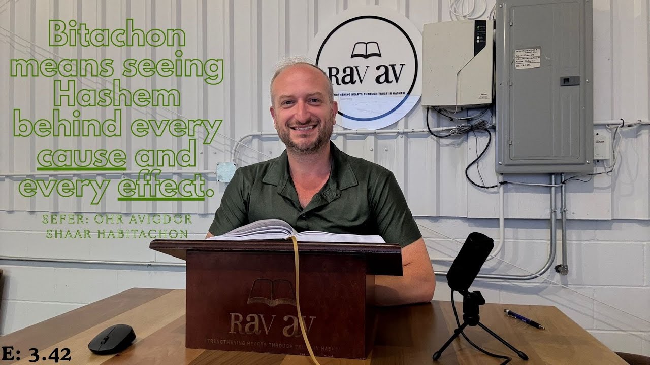 Bitachon means seeing Hashem behind every cause and every effect ...