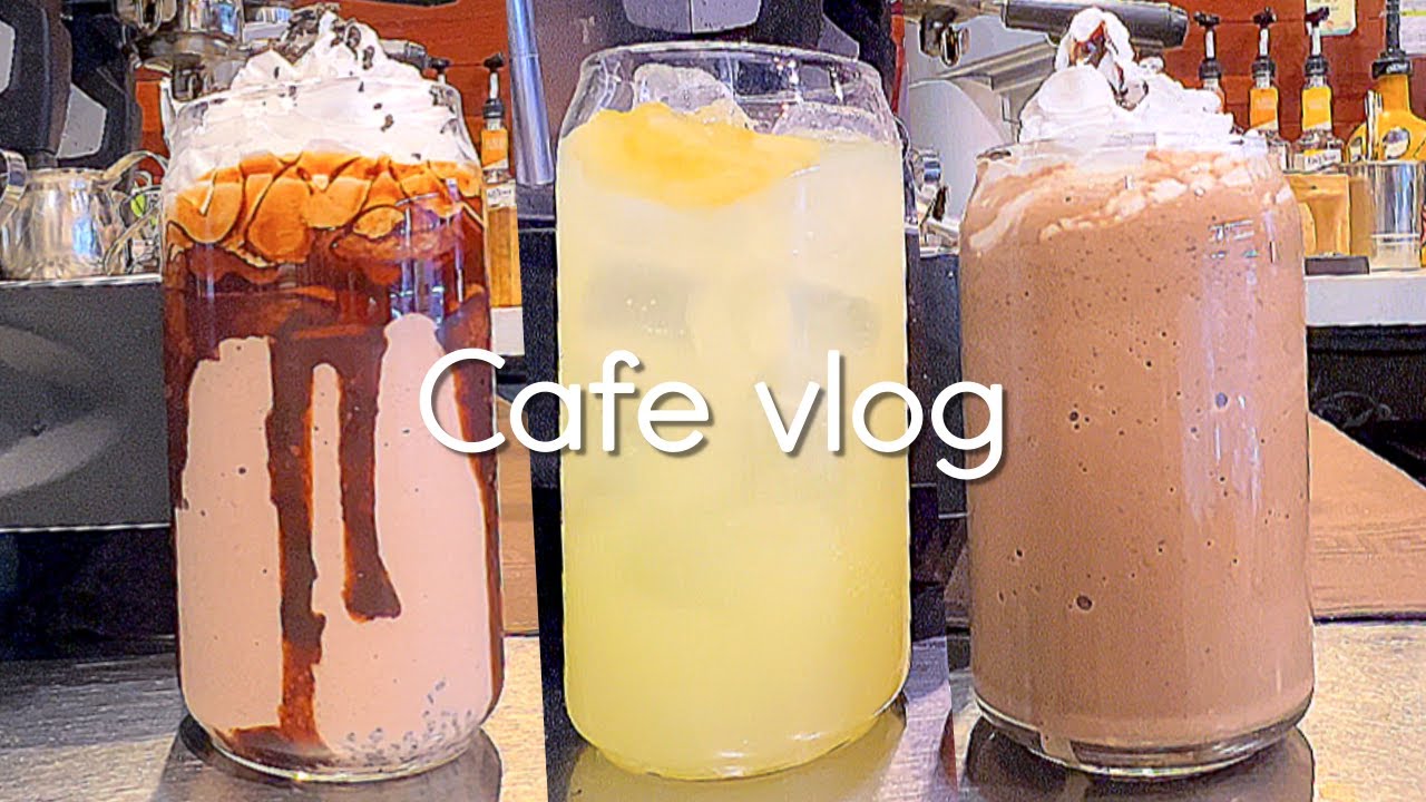 Sub)🛌침대에 누워있는게 최고야🛌 / cafe vlog / ASMR / 카페 브이로그 / 커피에반하다 / 음료제조 - YouTube