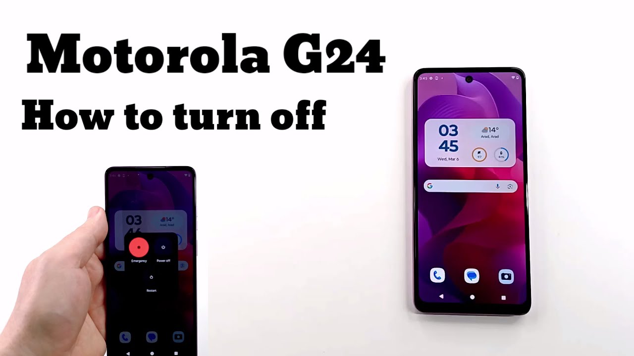 Motorola G24 How to turn off - YouTube