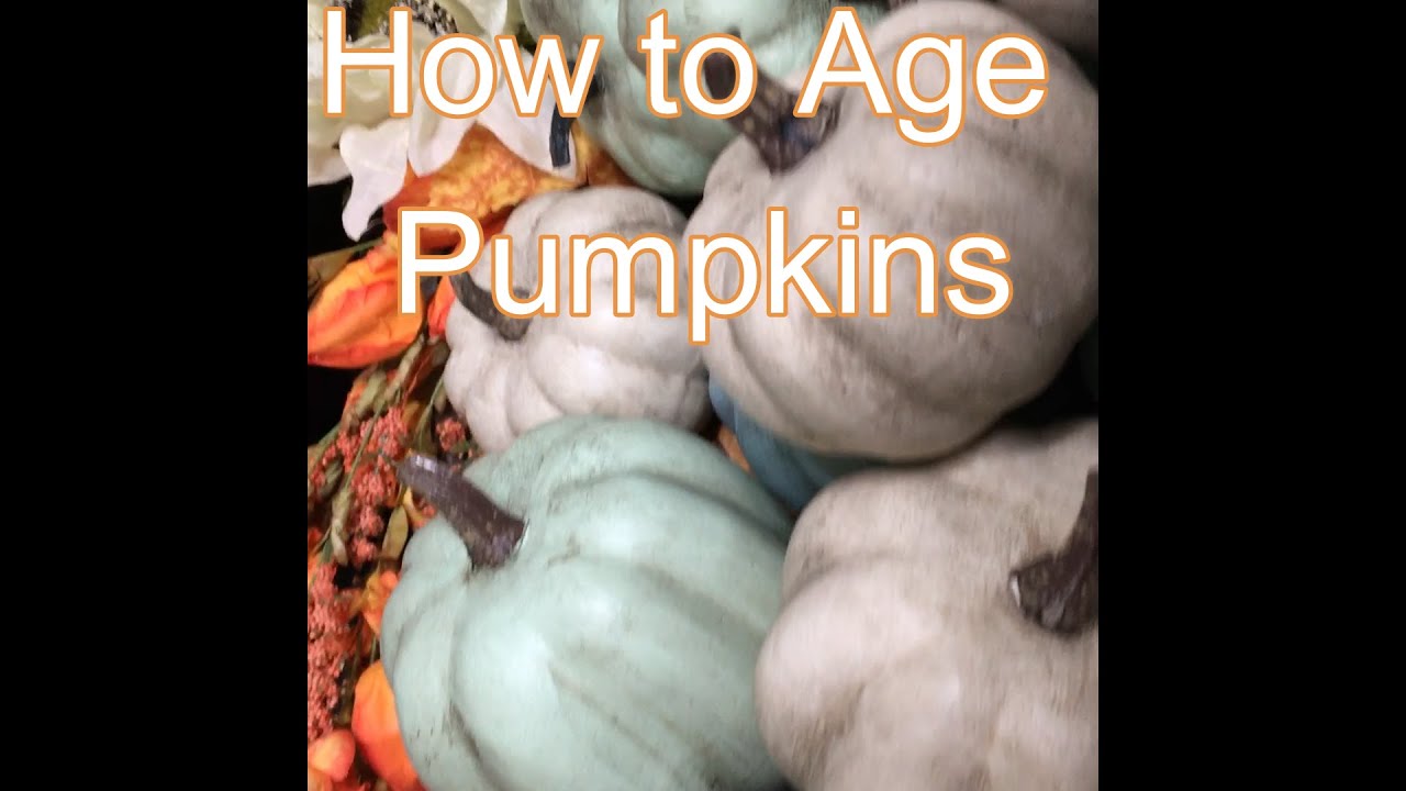 How to Age Decor Pumpkins Short - YouTube