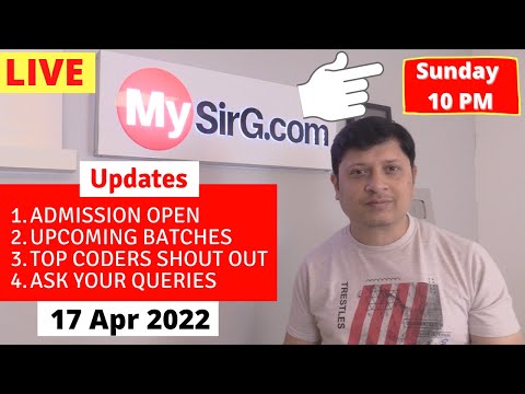 Sunday LIVE for MySirG Updates 17 Apr 2022