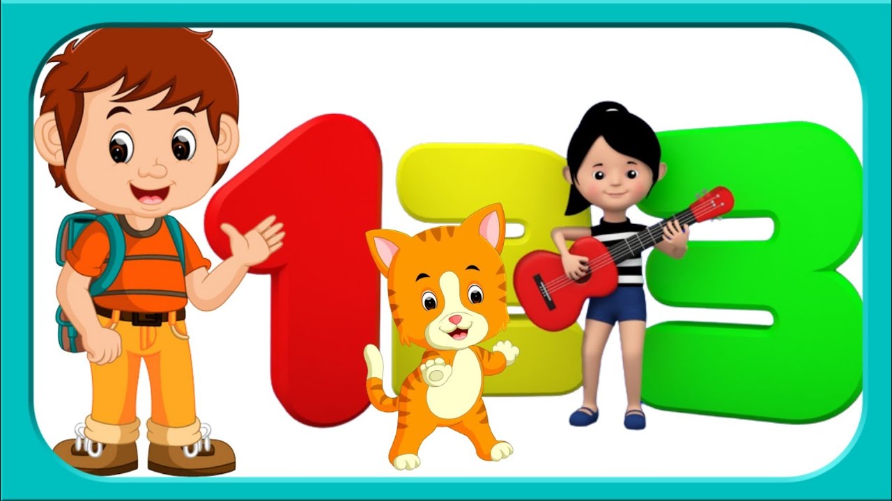 Learn 1234 Alphabet and numbers counting | 123 shapes for kids and ...