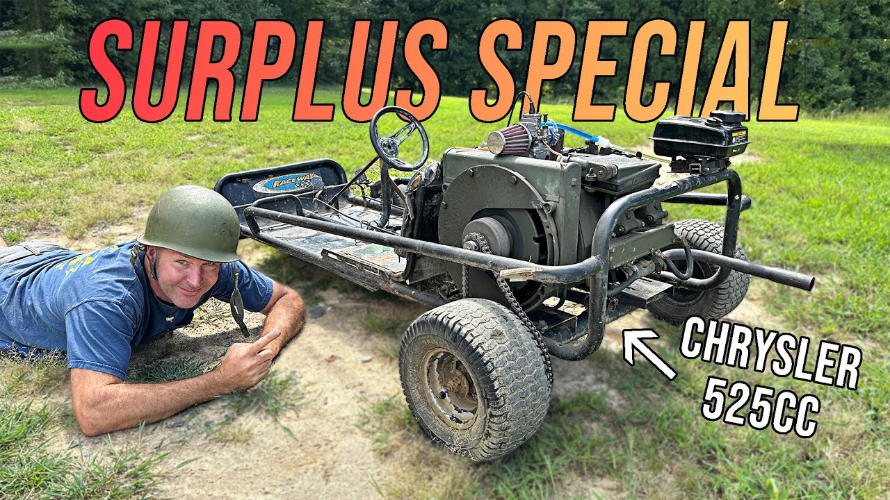 We Built a MILITARY 4 Cylinder Go Kart (for Cheap!) - YouTube