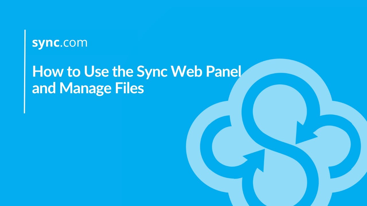 Webinar: How to Use the Sync Web Panel and Manage Files - YouTube