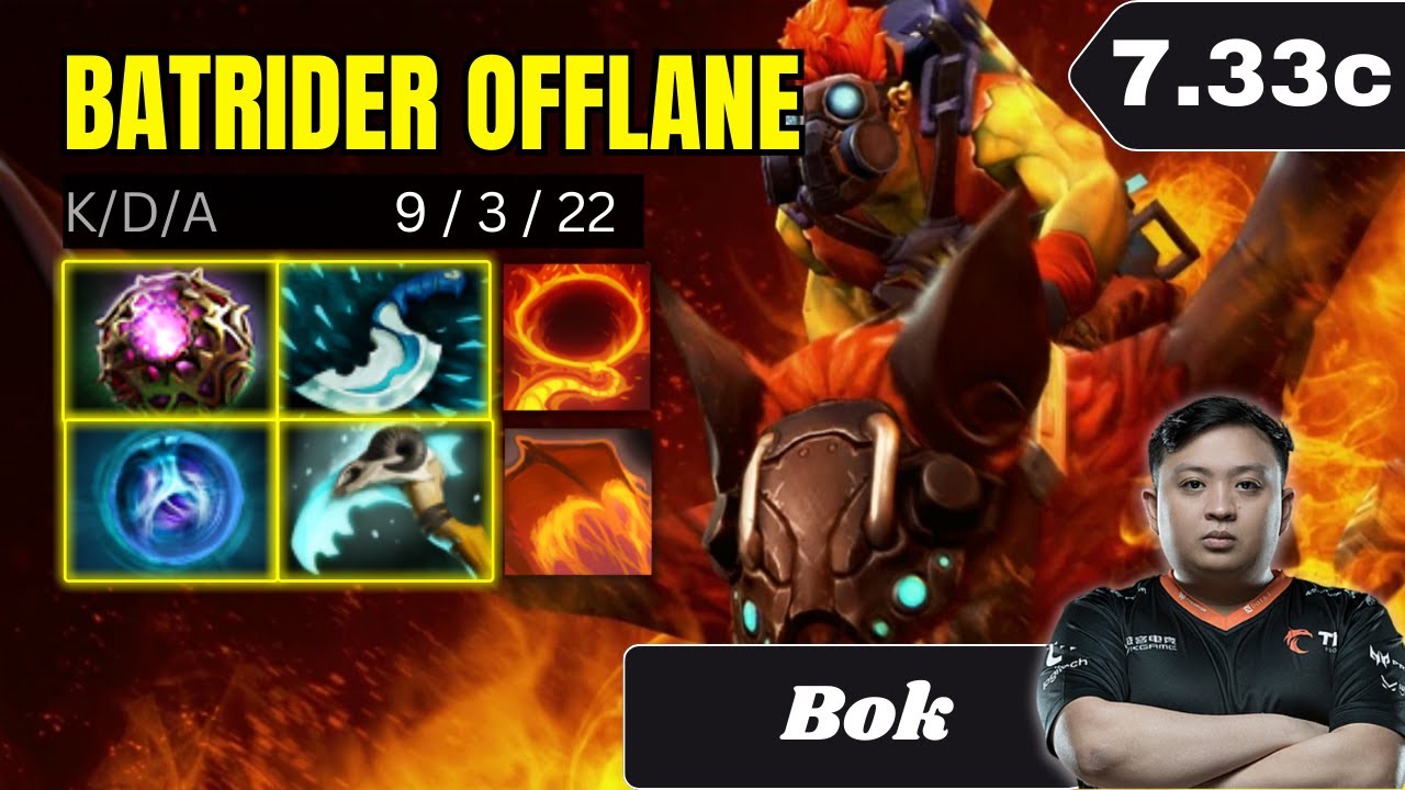 PATCH 7.33c - Bok Batrider Offlane Gameplay - Dota 2 Full Match ...