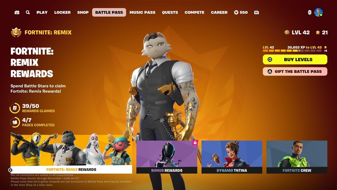 Fortnite Chapter 2 Remix Battle Pass Overview - YouTube