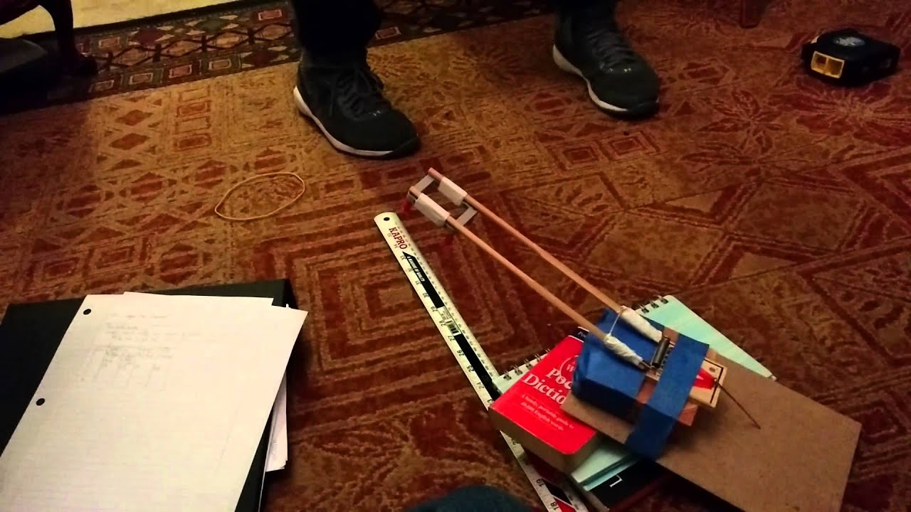 Vertical Bowling Catapult Prototype - YouTube