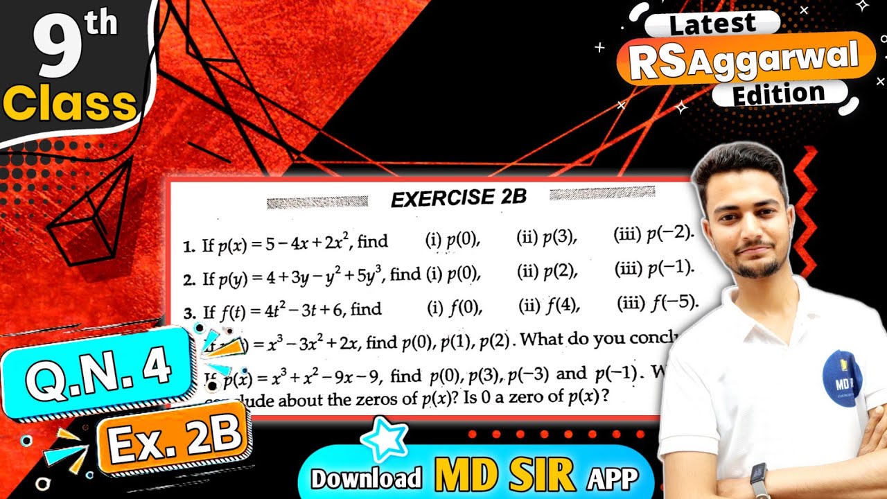 Rs Aggarwal Class 9 | Exercise 2B Question number 4 | Chapter 2 ...