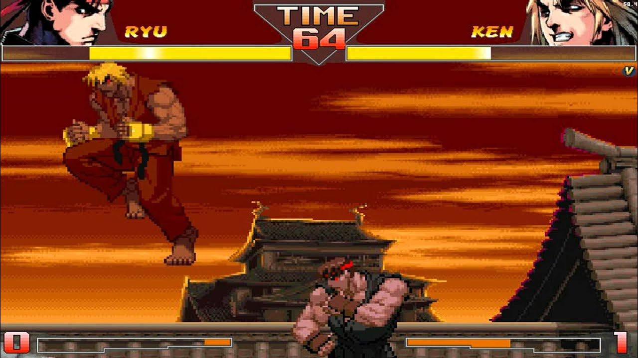 Street Fighter HD Mugen - Evil Ryu vs Violent Ken Gameplay Footage!! - YouTube