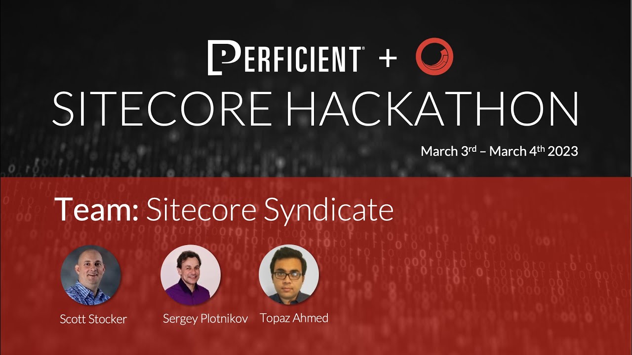 Sitecore Syndicate Hackathon 2023 Submission - YouTube