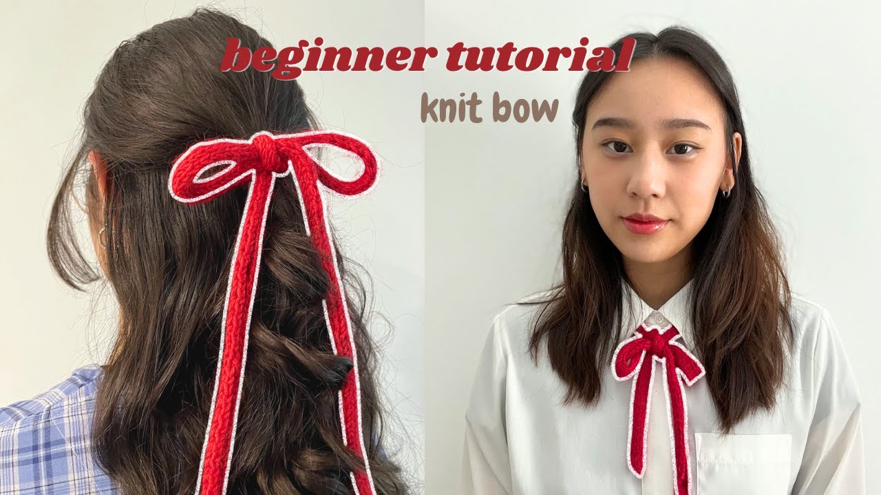 knit bow 🎀 how to knit a bow | beginner knit tutorial - YouTube