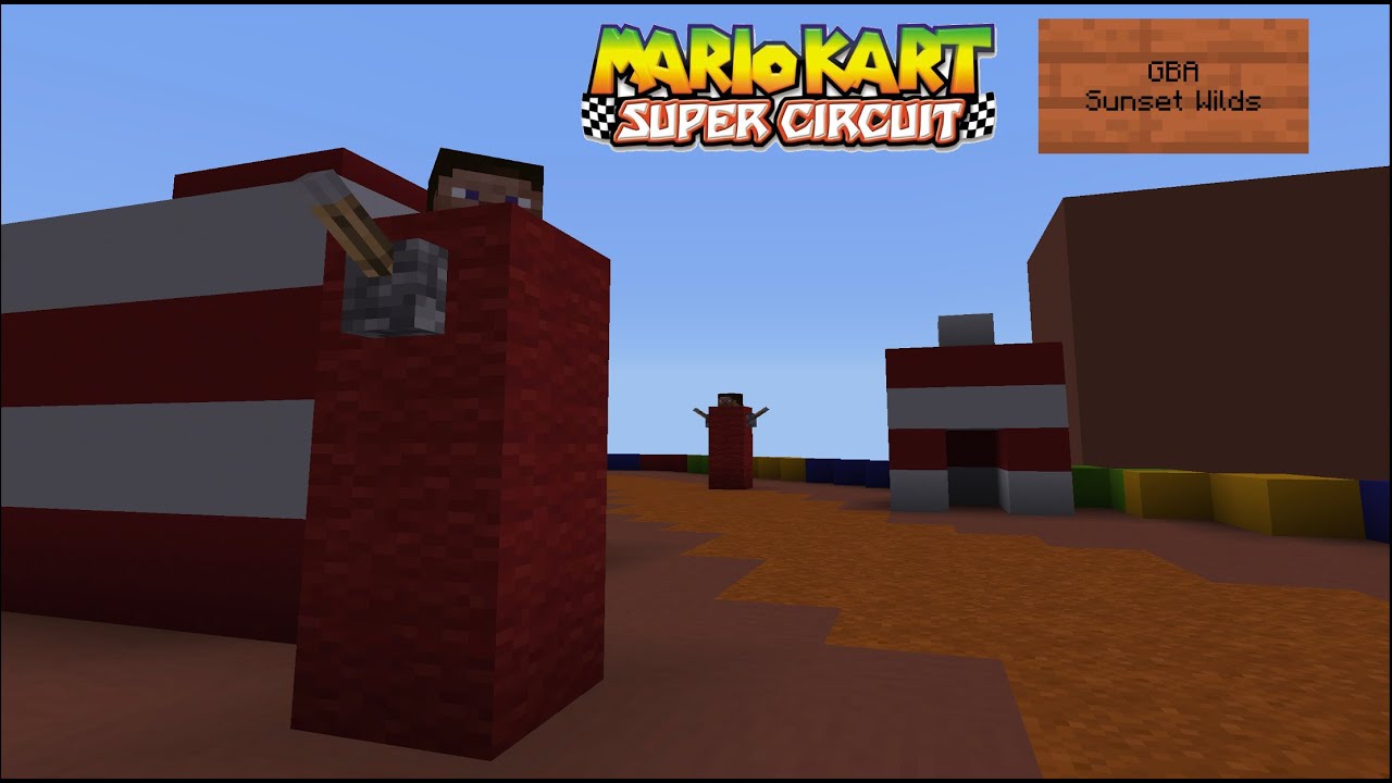 Mario Kart Minecraft - GBA Sunset Wilds - YouTube