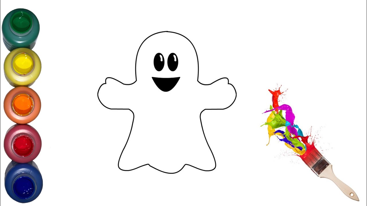 How to draw a ghost for kids / Come disegnare un fantasma per bambini ...