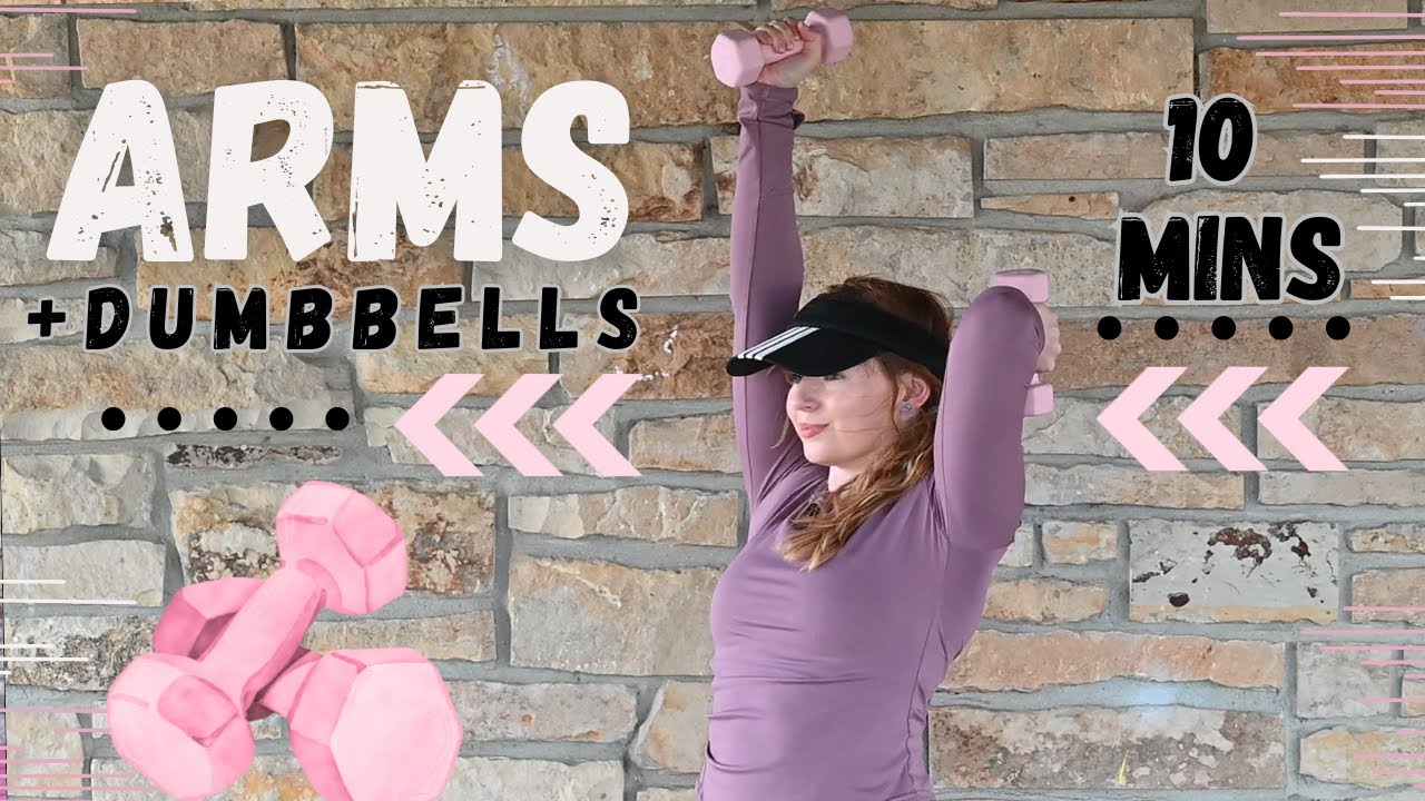 10MIN TONED ARMS WORKOUT - with light weights //Dumbbell Workout - YouTube