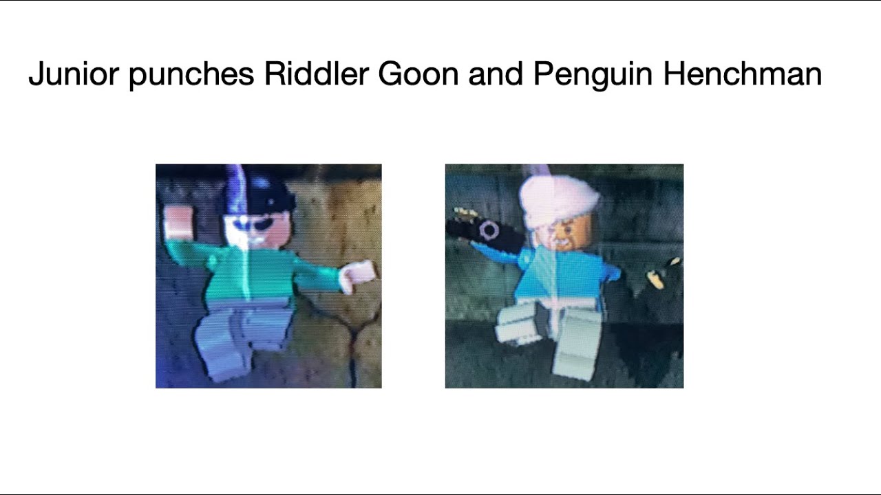 Junior punches Riddler Goon and Penguin Henchman - YouTube