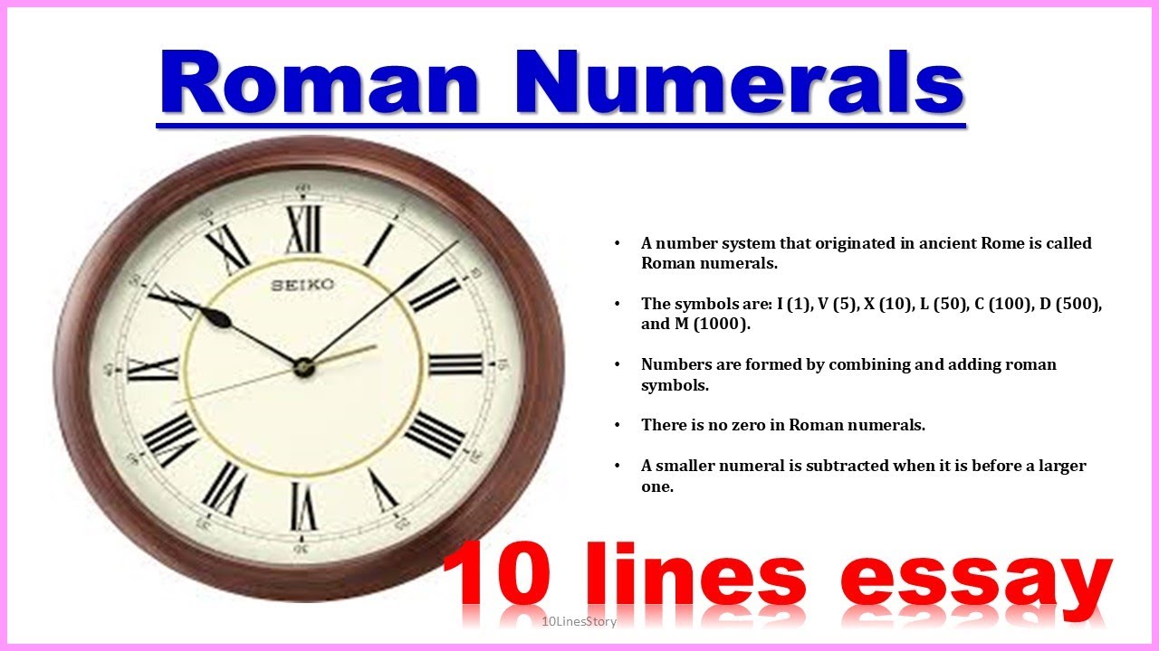 Old Rome Numbers 1 10 Introduction Roman Numerals Are A Number System