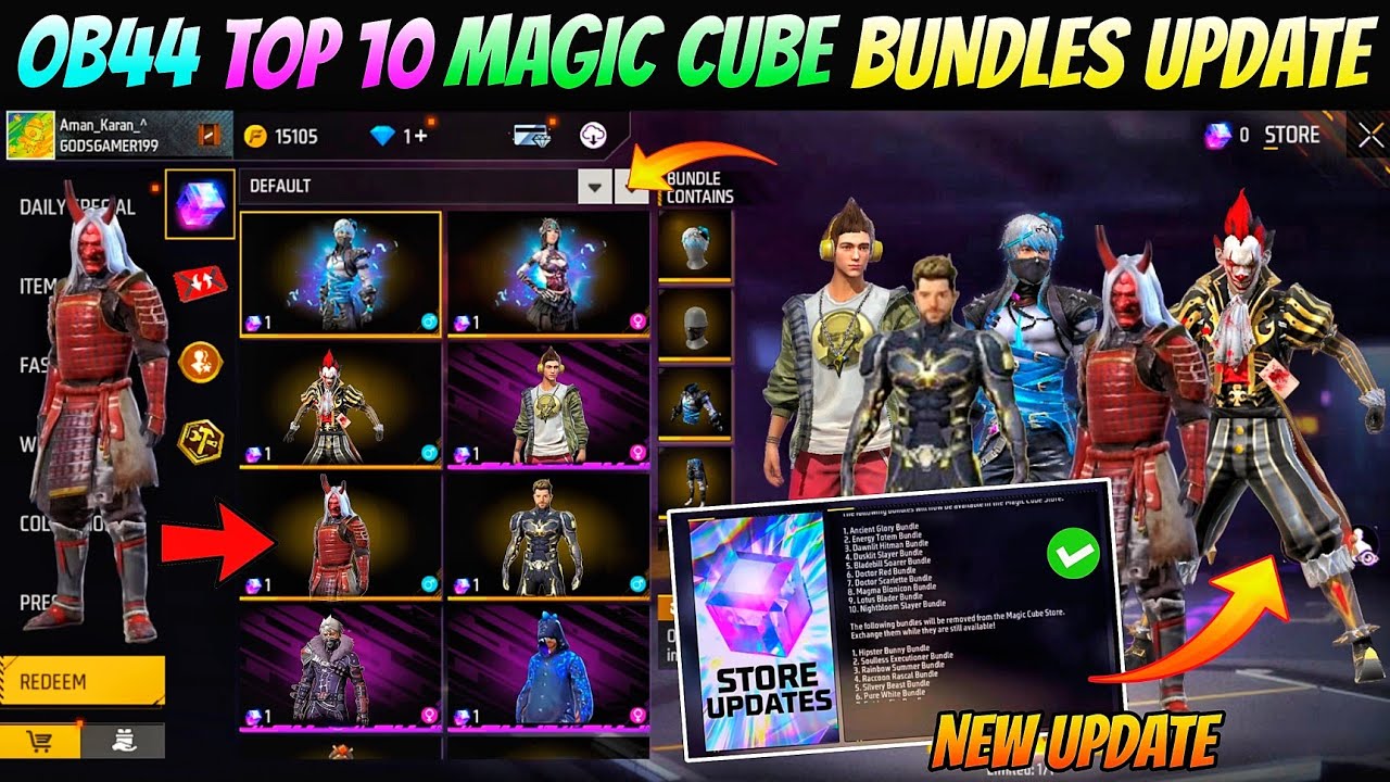 NEW MAGIC CUBE BUNDLE ? FREE FIRE MAGIC CUBE STORE UPDATE | NEW MAGIC CUBE BUNDLE | FF NEW EVENT ...