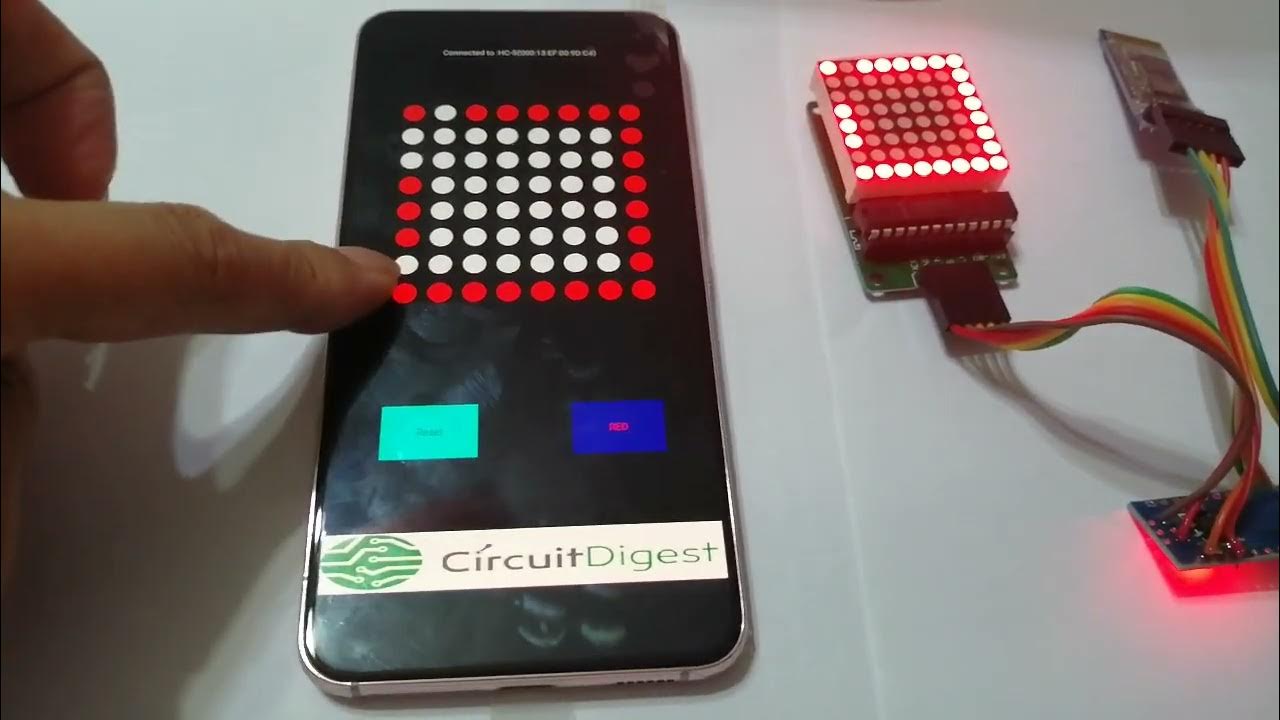 using Bluetooth Controlled 8x8 LED Matrix Sign Board Display （使用藍牙控制的 8x8 LED 矩陣標誌顯示屏） - YouTube