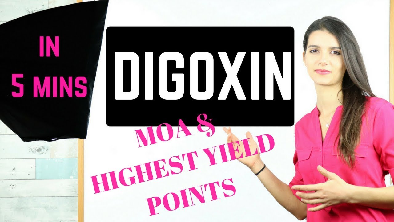 Digoxin Review in 5 mins - MOA, SE, Hyper-/HypoKalemia, Drug ...