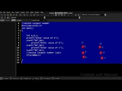 How we can get second largest number in C language - YouTube